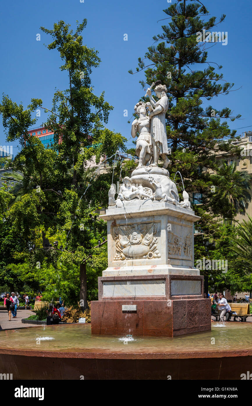 The Simon Bolivar Monument in Santiago, Chile, South America Stock ...