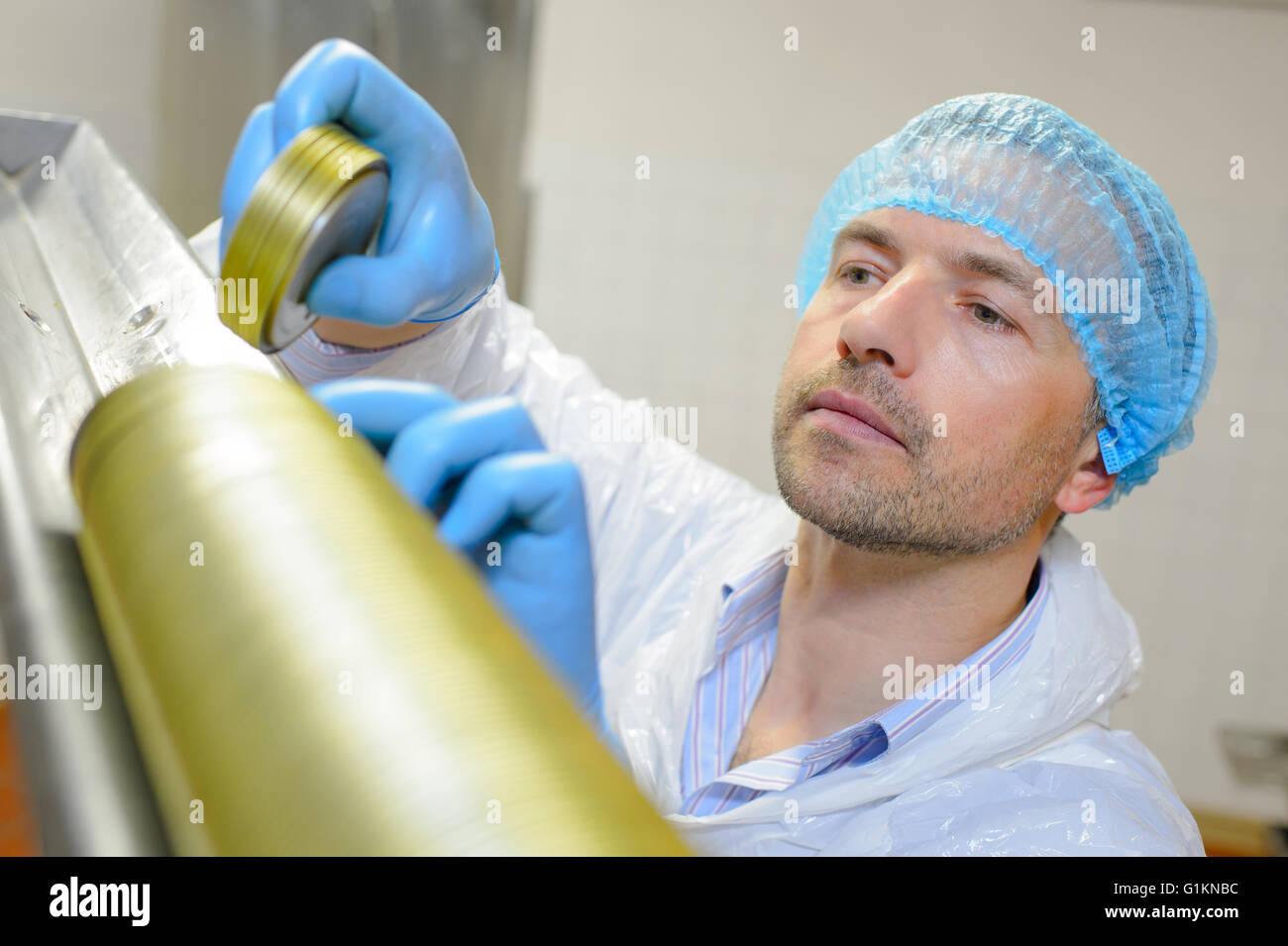processing plant worker Stock Photo - Alamy