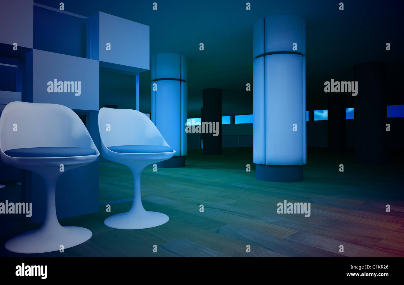 Hospital waiting room, conceptual architecture, clean space Stock Photo ...