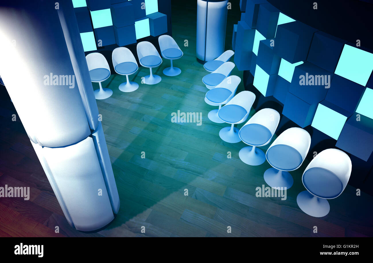 Hospital waiting room, conceptual architecture, clean space Stock Photo ...
