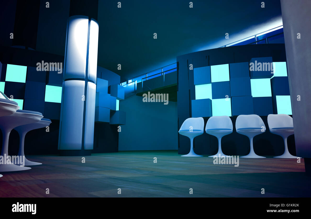 Hospital waiting room, conceptual architecture, clean space Stock Photo ...