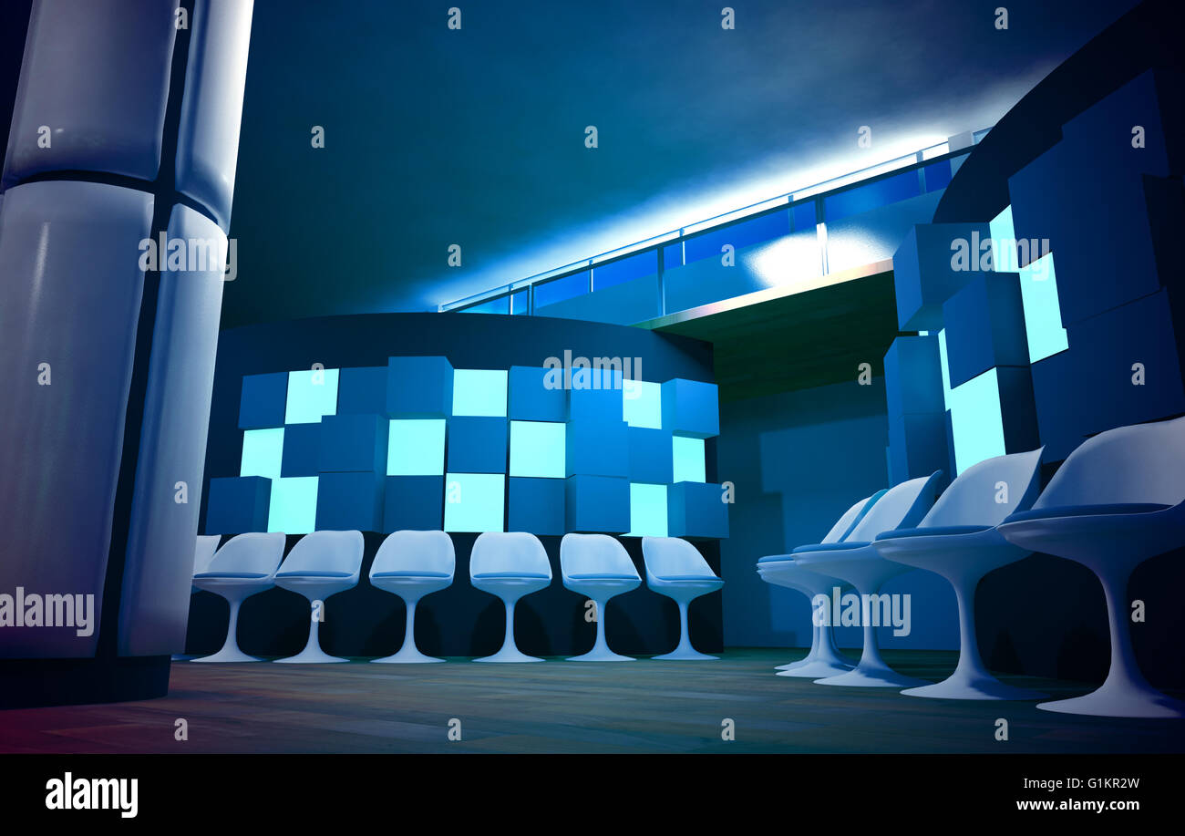 Hospital waiting room, conceptual architecture, clean space Stock Photo ...