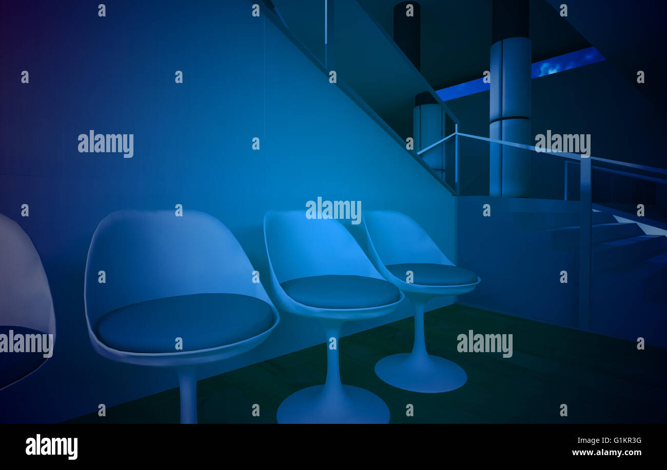 Hospital waiting room, conceptual architecture, clean space Stock Photo ...