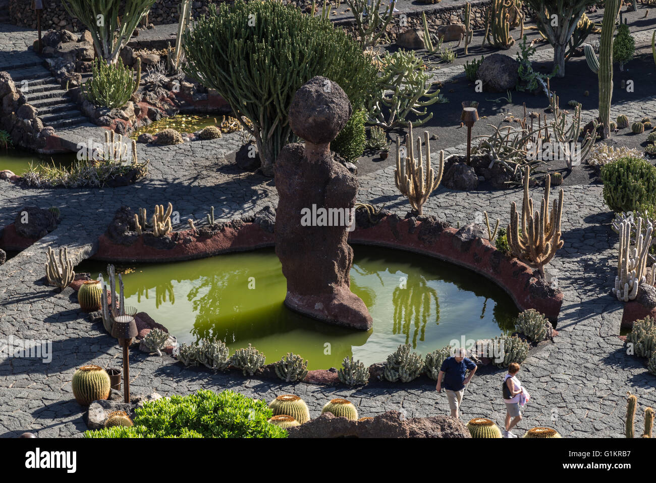 Lanzarote Cactus Garden. Designed by César Manrique Stock Photo - Alamy