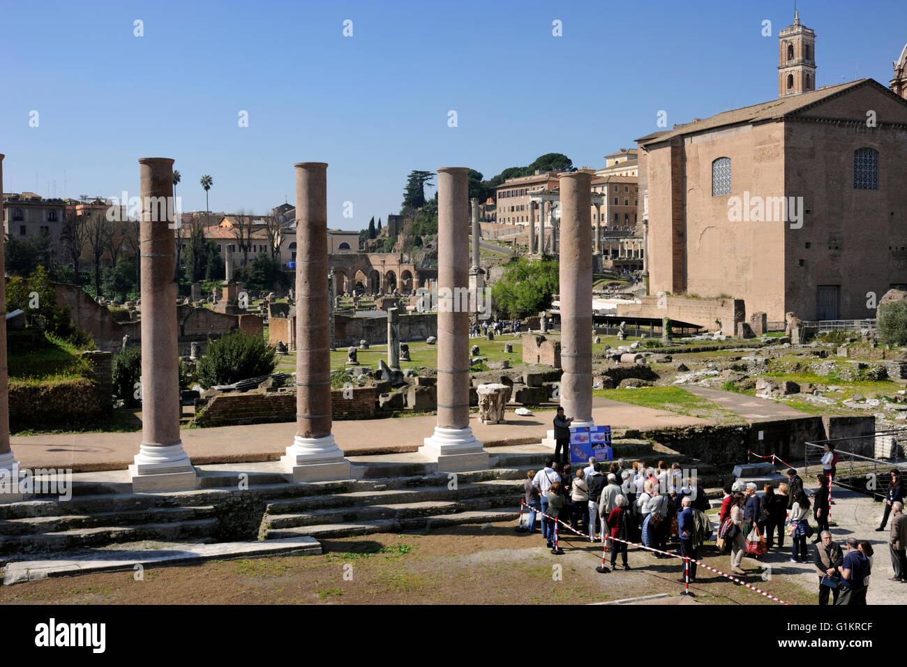 Italy, Rome, Roman Forum, Foro della Pace (Forum of Peace), columns of ...
