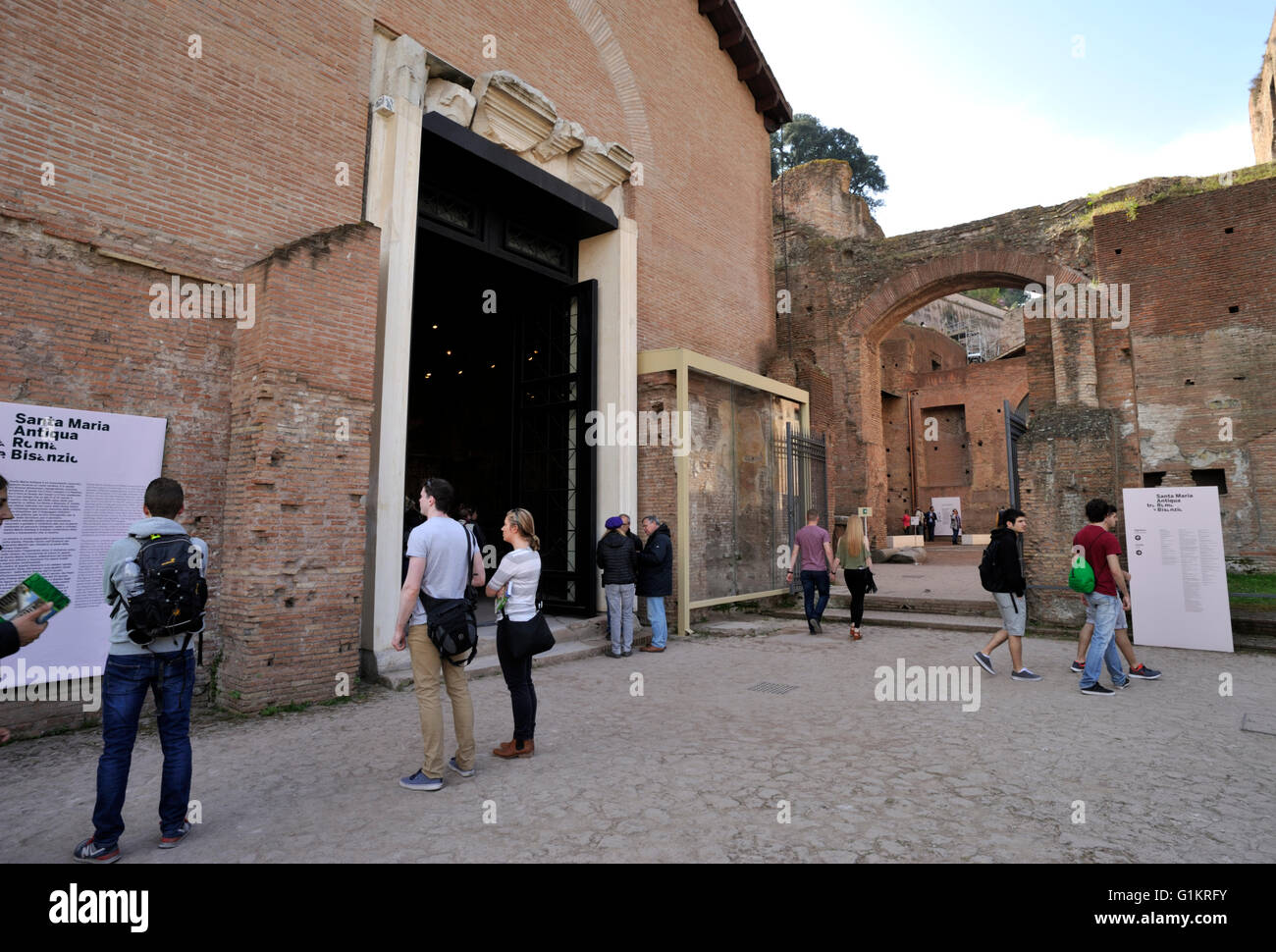 Oratory of the Forty Martyrs (left) and entrance to the Early Christian ...