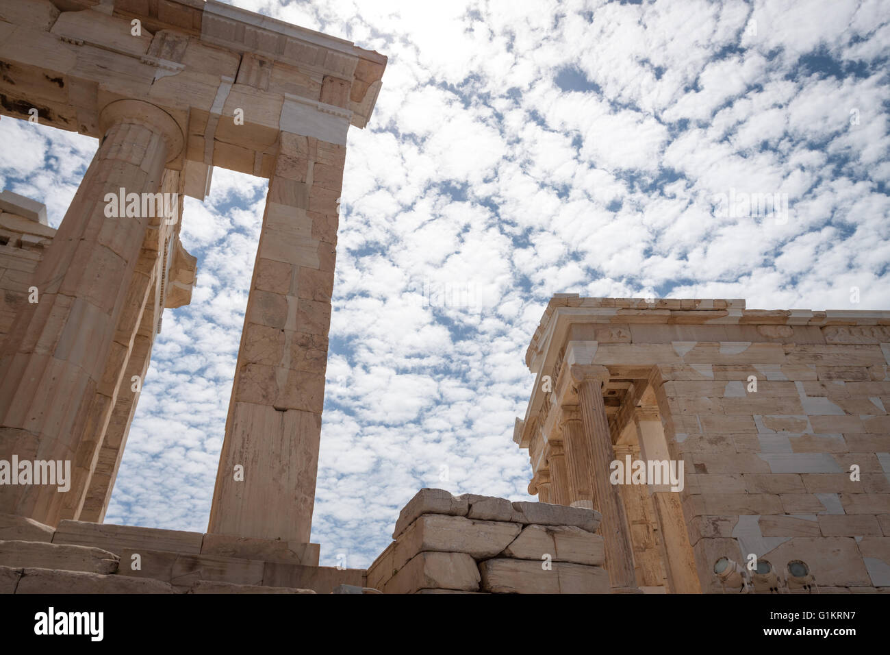 Colonnades at entryway of the acropolis. Athens, Central Athens. Greece ...