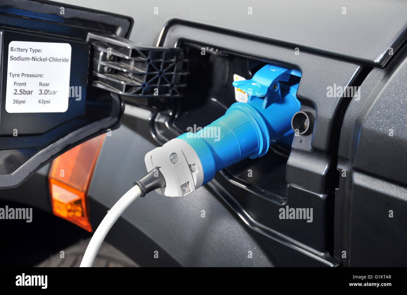 Charging plug and socket on an electric car Stock Photo - Alamy