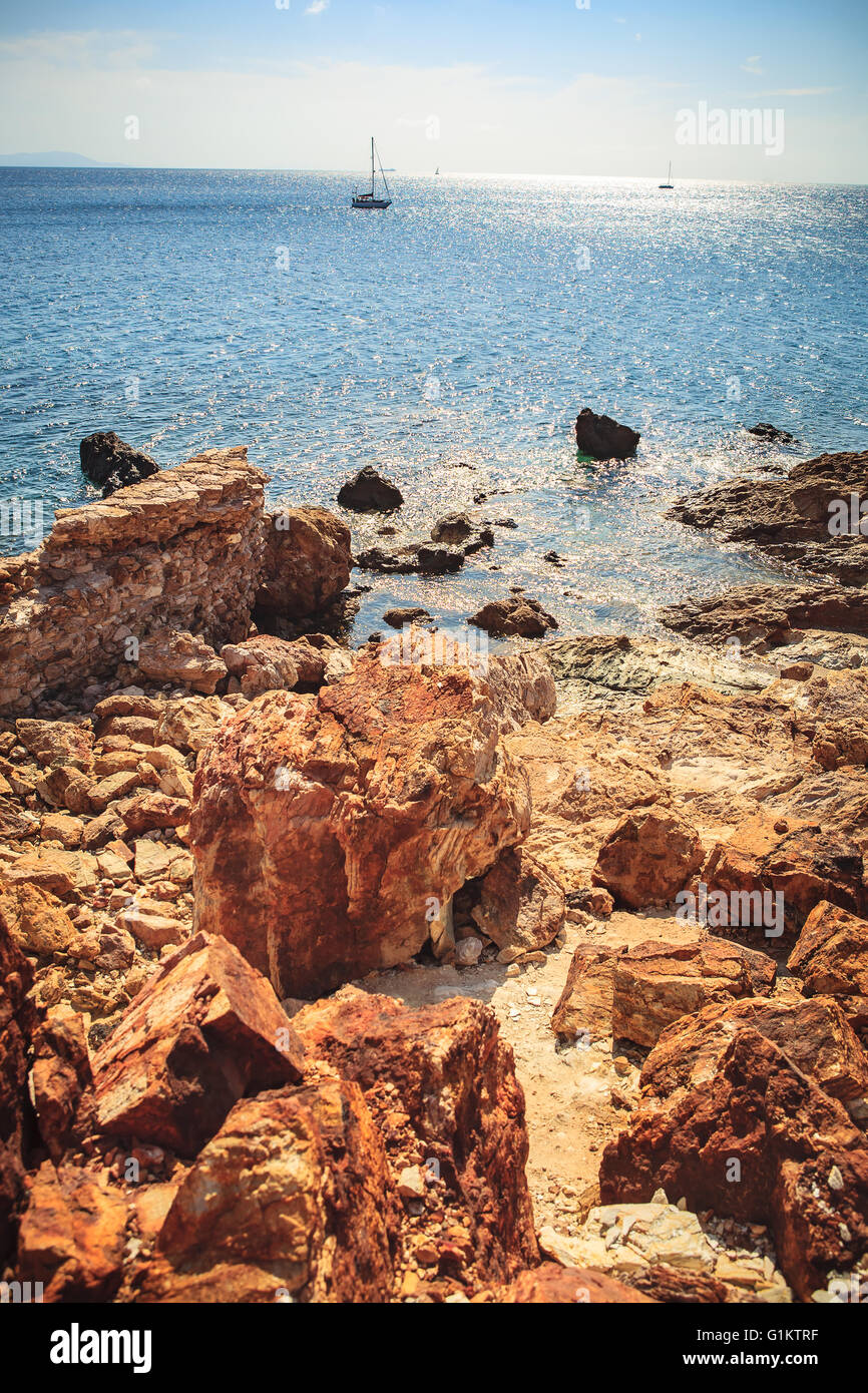 A beach near Cavo, Elba Island, Italy Stock Photo - Alamy
