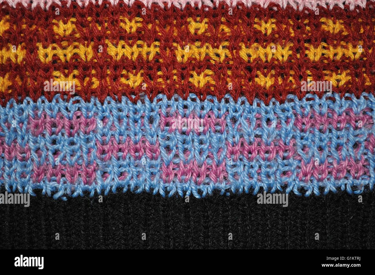 Background texture of colorful woolen knitted pattern Stock Photo - Alamy