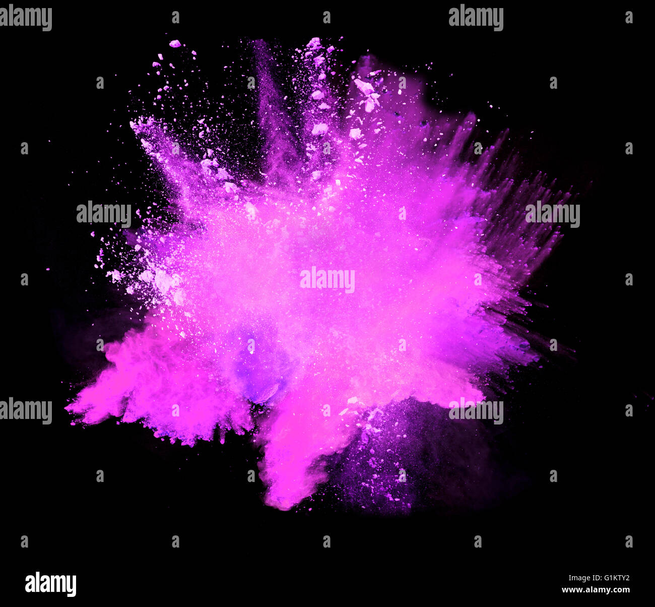 Colored powder isolated on black background Stock Photo - Alamy