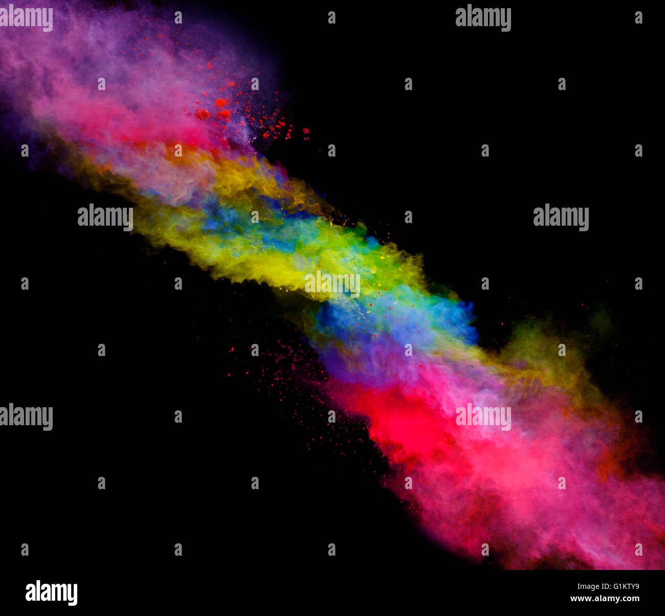 Colored powder isolated on black background Stock Photo - Alamy