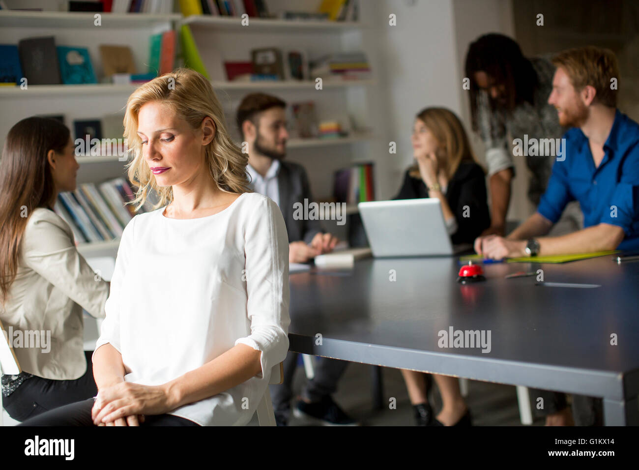 Beautiful female employee hi-res stock photography and images - Alamy