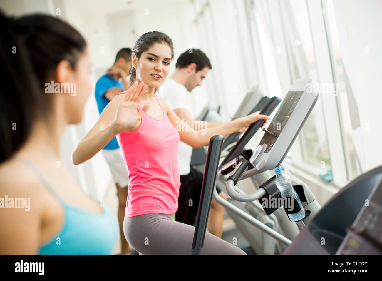 Cross training young woman hi-res stock photography and images - Alamy