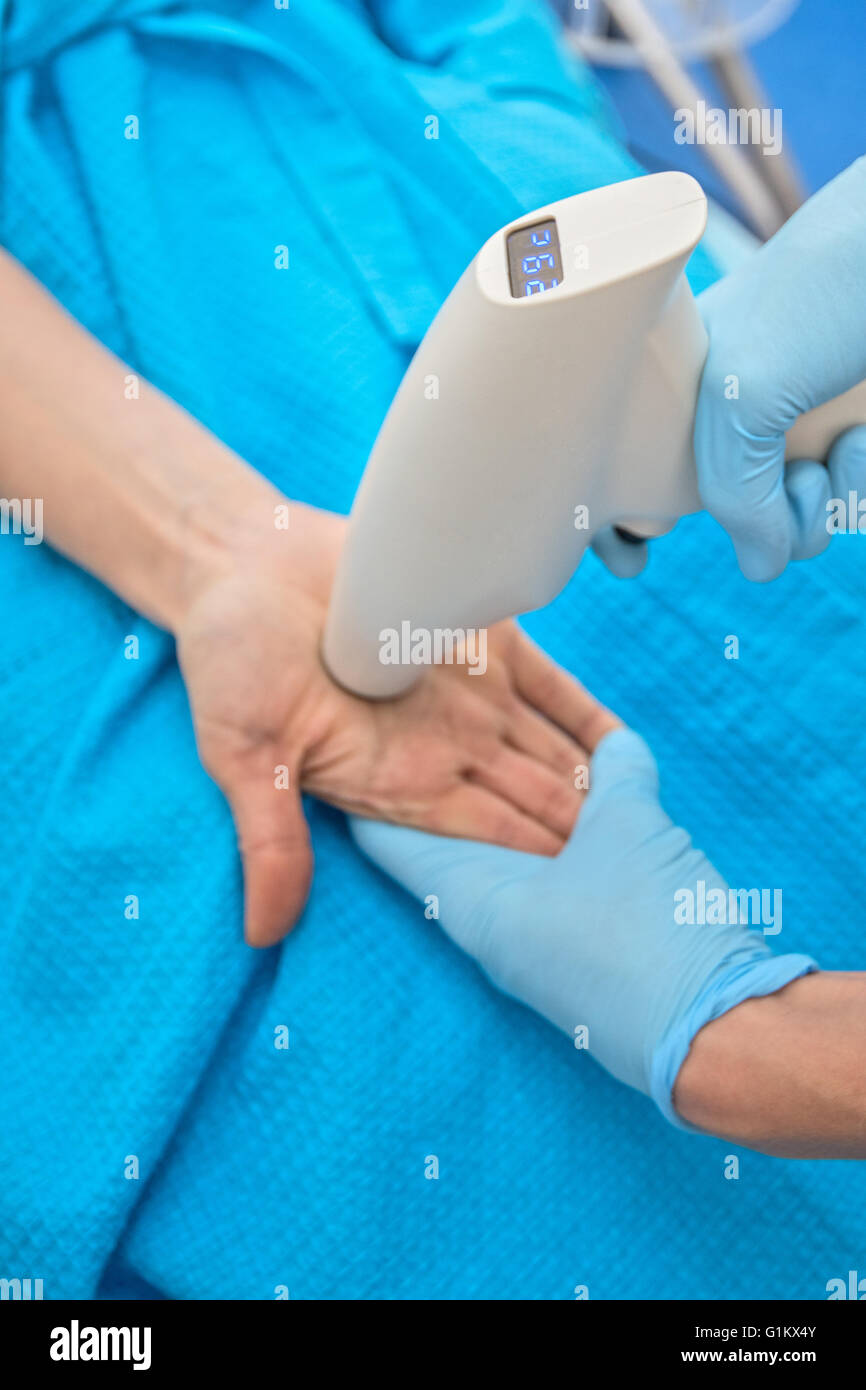 Procedure against hyperhidrosis Stock Photo - Alamy