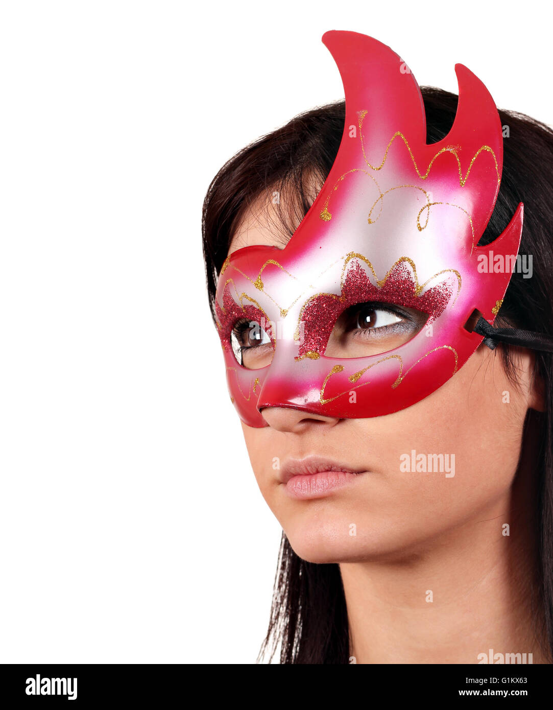 beautiful girl with mask Stock Photo - Alamy
