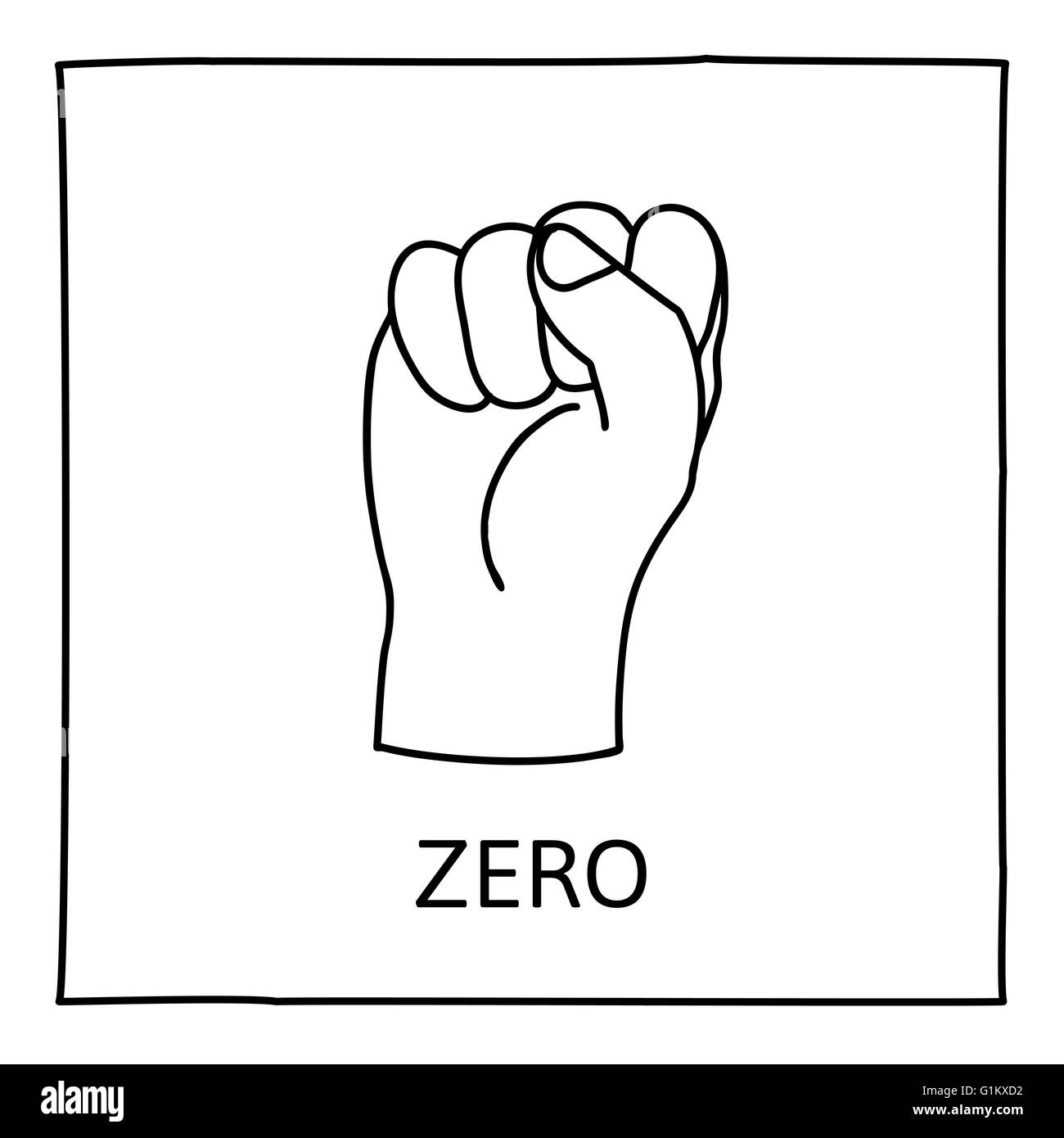 Doodle Zero or Fist icon Stock Vector Image & Art - Alamy
