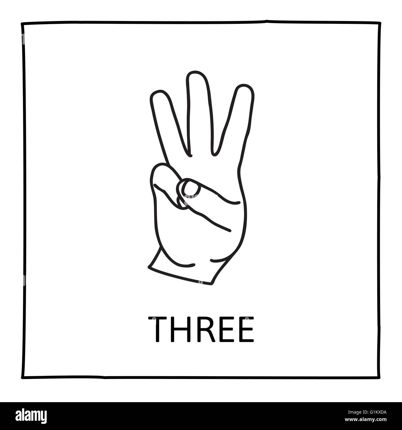 Doodle Counting Fingers icon Stock Vector Image & Art - Alamy