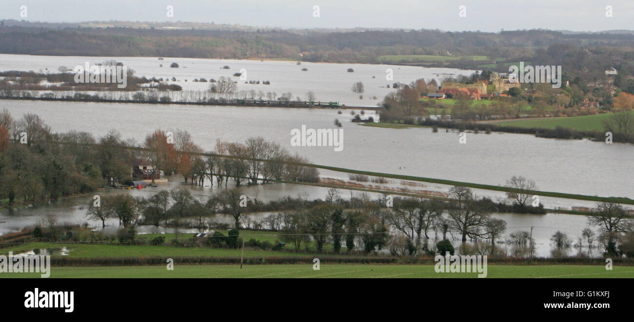 The Arun Valley at Amberley Stock Photo - Alamy