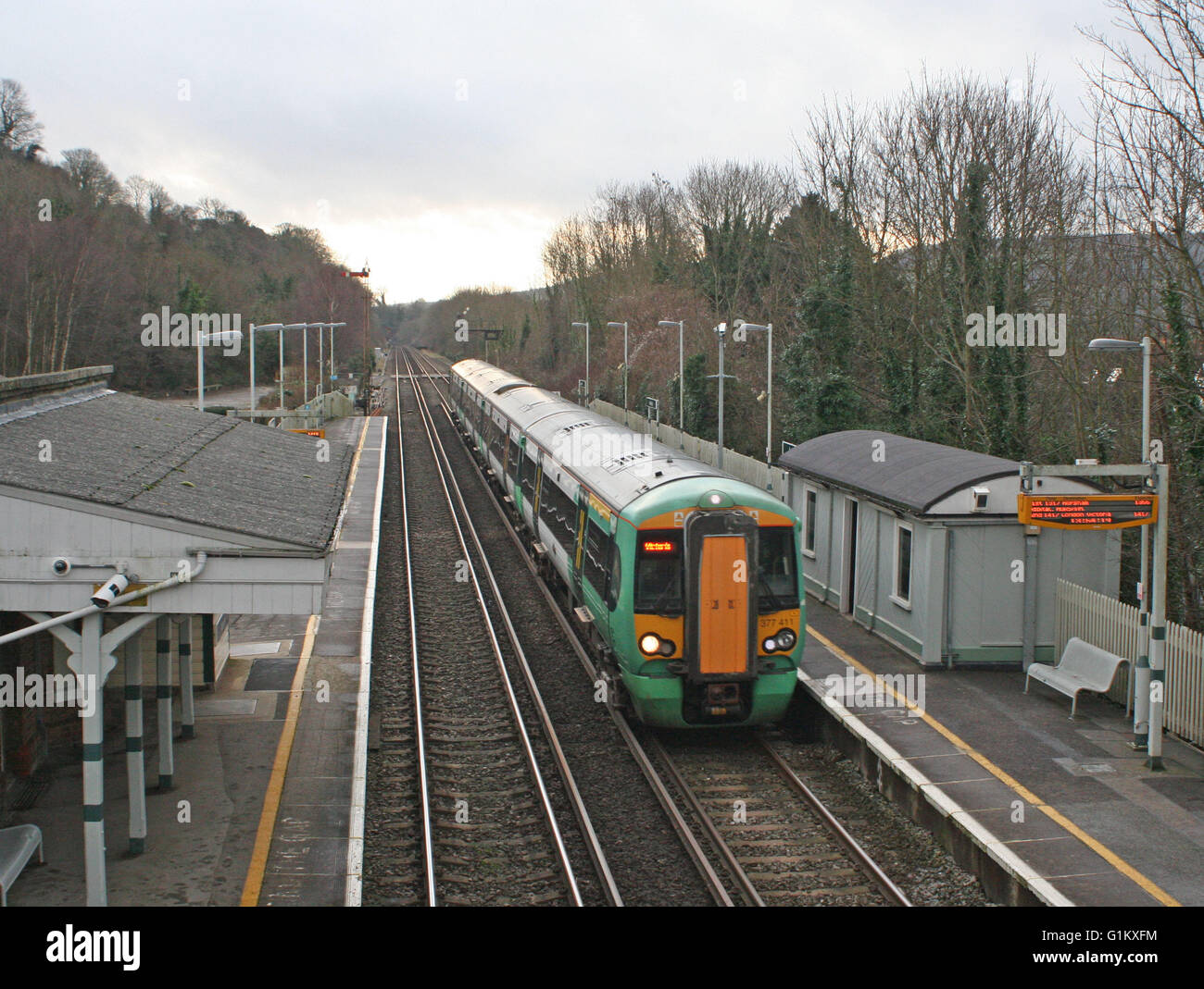 Class 377 on a London train at Amberley Stock Photo - Alamy