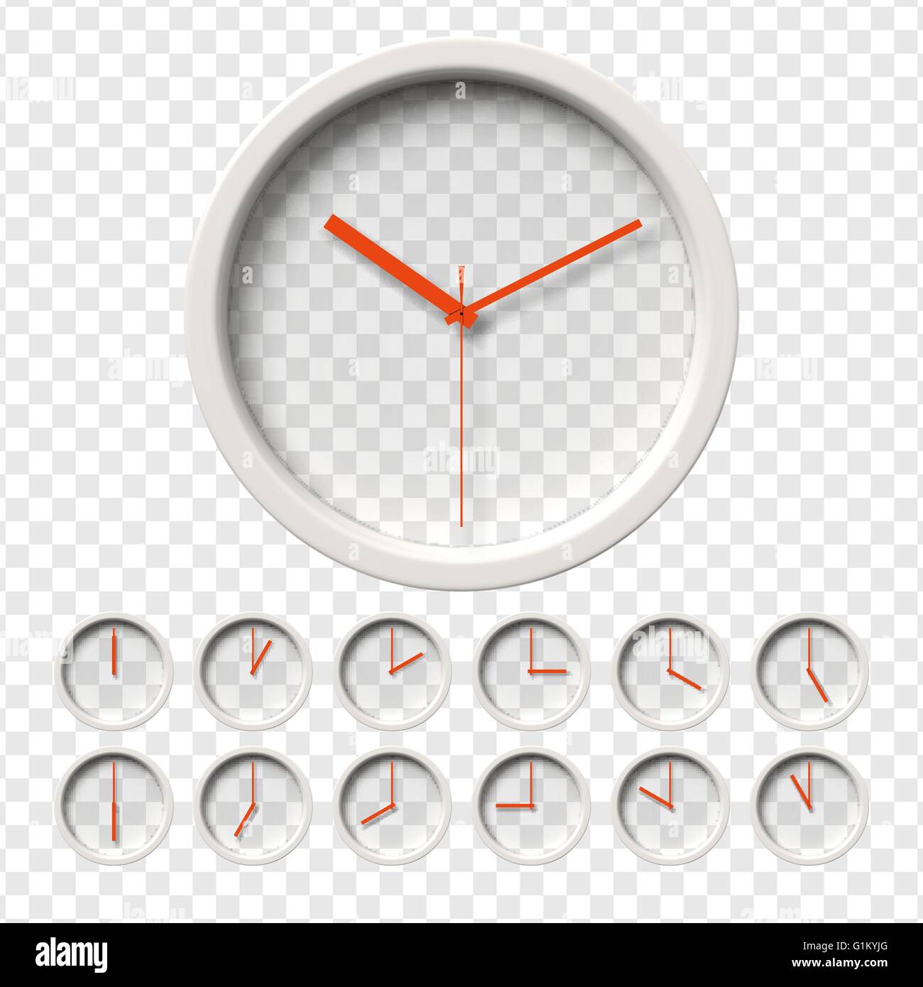 Realistic Wall Clock Stock Vector Image & Art - Alamy