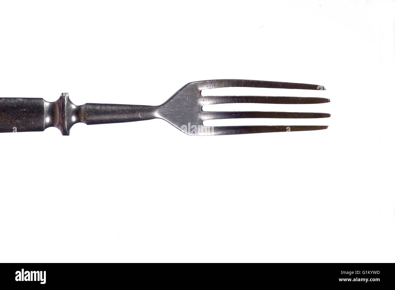 Metal fork isolated on white Stock Photo - Alamy