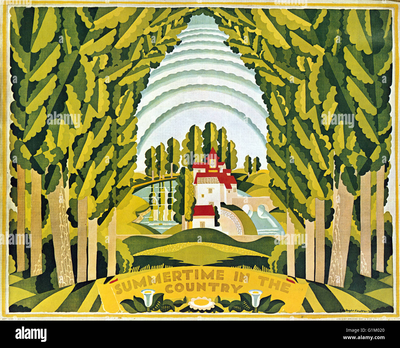 TRAVEL POSTER, 1925. 'Summertime in the Country.' British poster ...