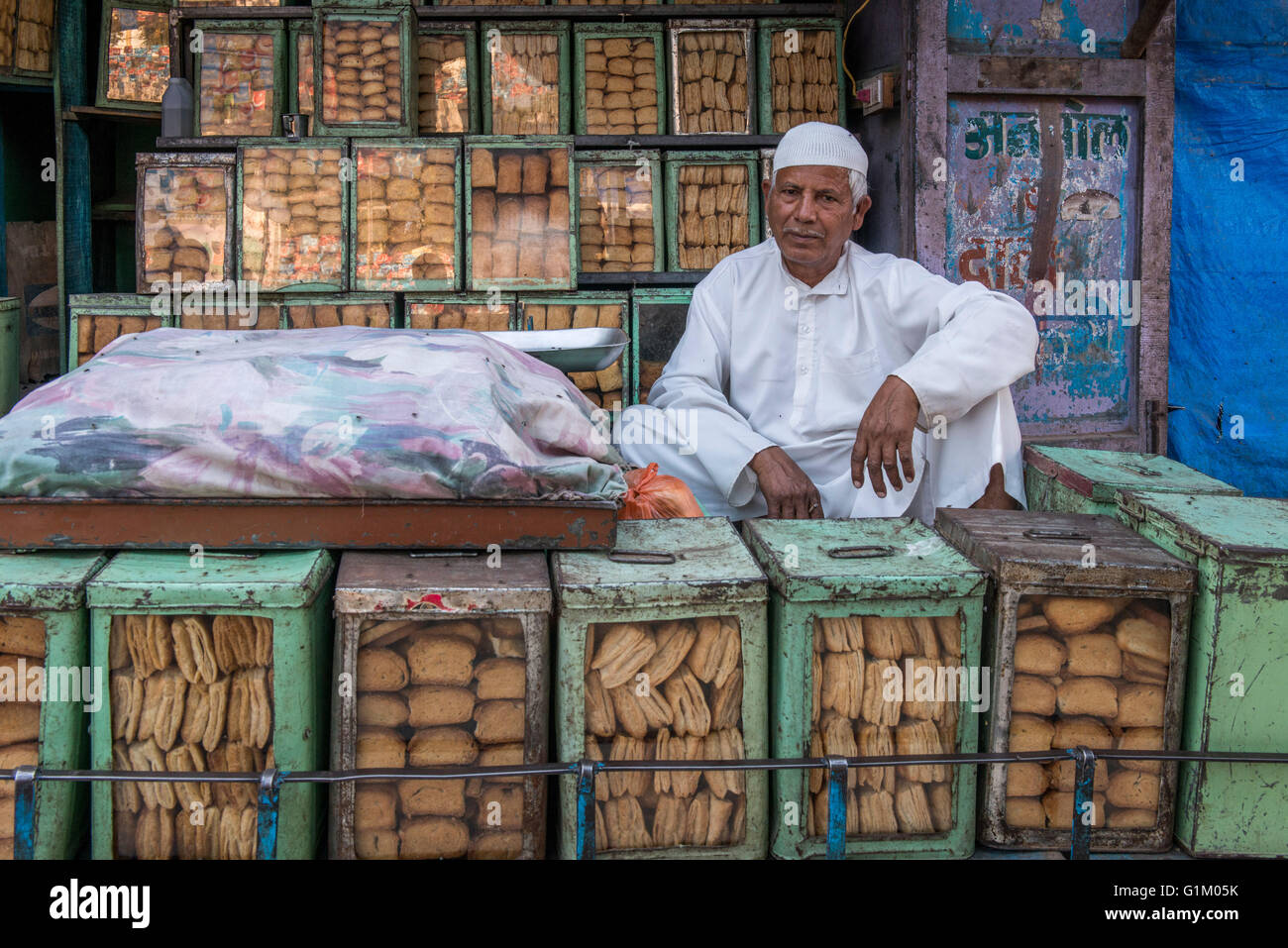 Man Selling Cookies, Hazrat Mira Datar, Unava Stock Photo - Alamy