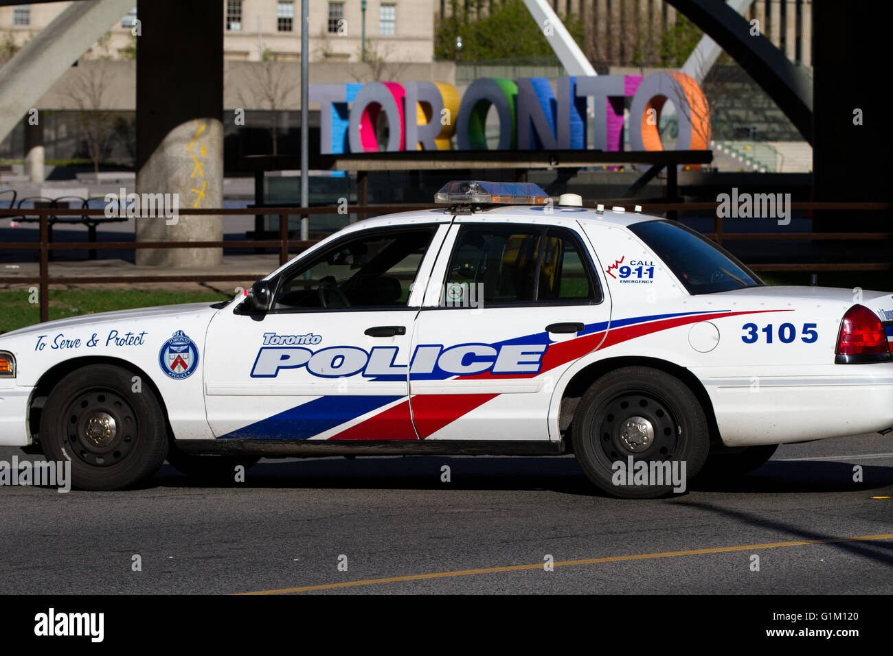Toronto police cruiser in downtown Toronto Ont., on May 8, 2016 Stock ...