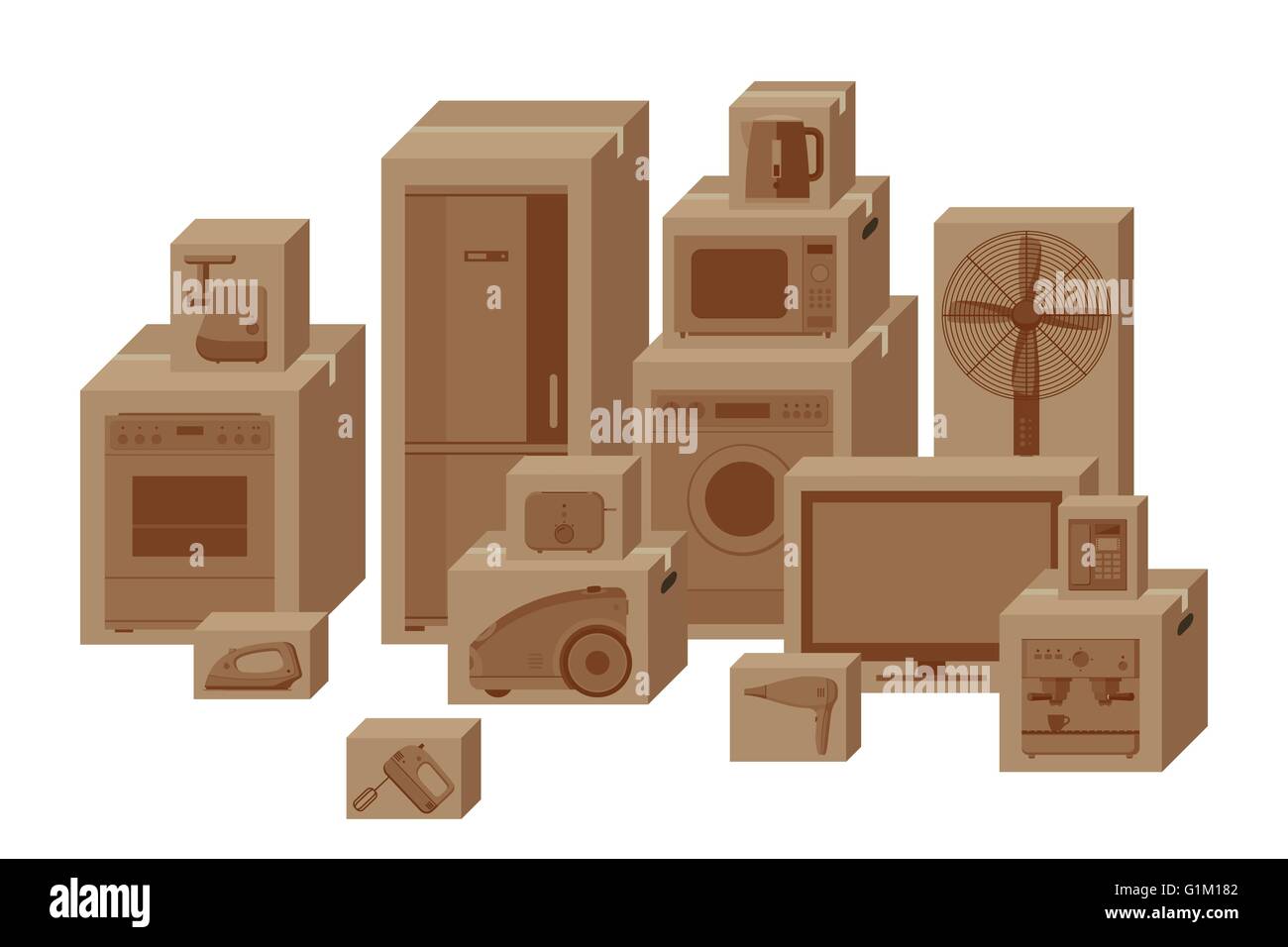 Appliance boxes Stock Vector Images - Alamy