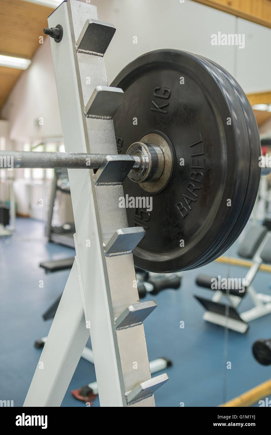 Fitness equipment in the gym Stock Photo - Alamy