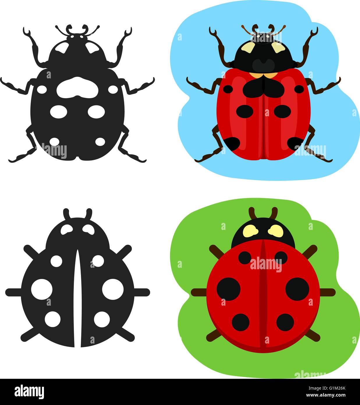 Ladybug flat color vector icon Stock Vector Image & Art - Alamy