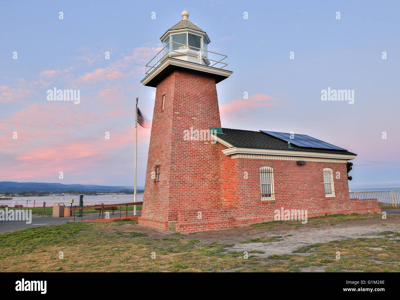 Sunset over Lighthouse Point (aka Santa Cruz Point). Santa Cruz ...