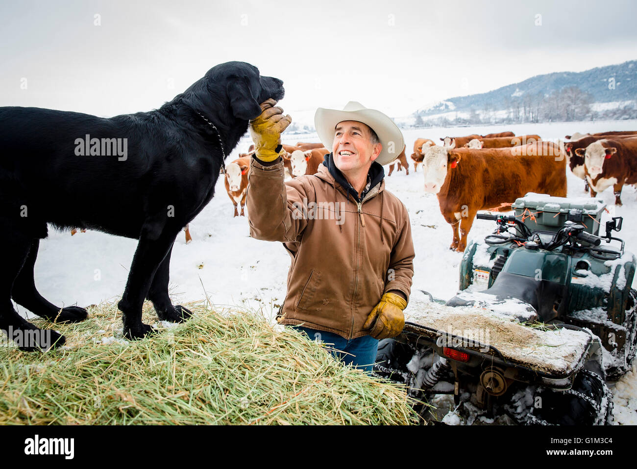Farmer with dog hi-res stock photography and images - Alamy