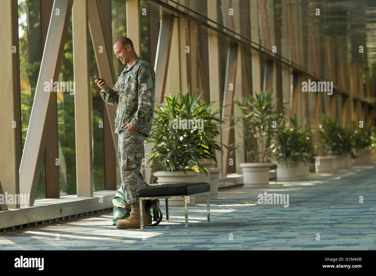 Soldier With Phone High Resolution Stock Photography and Images - Alamy