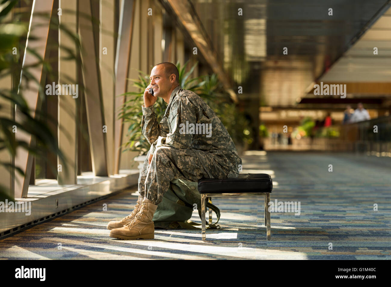 Soldier With Phone High Resolution Stock Photography and Images - Alamy
