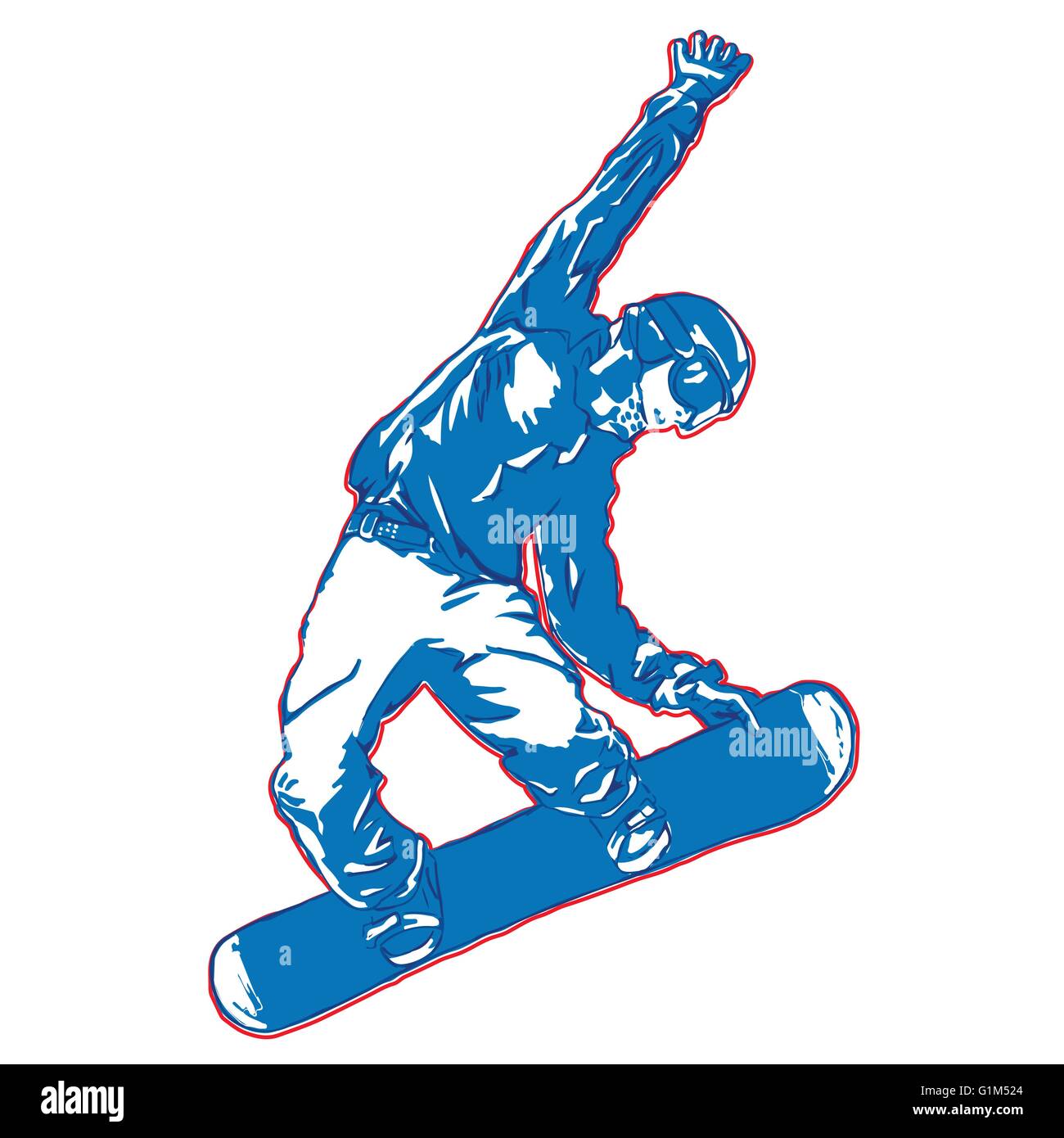 Snowboard sport winter mountain Stock Vector Images - Alamy
