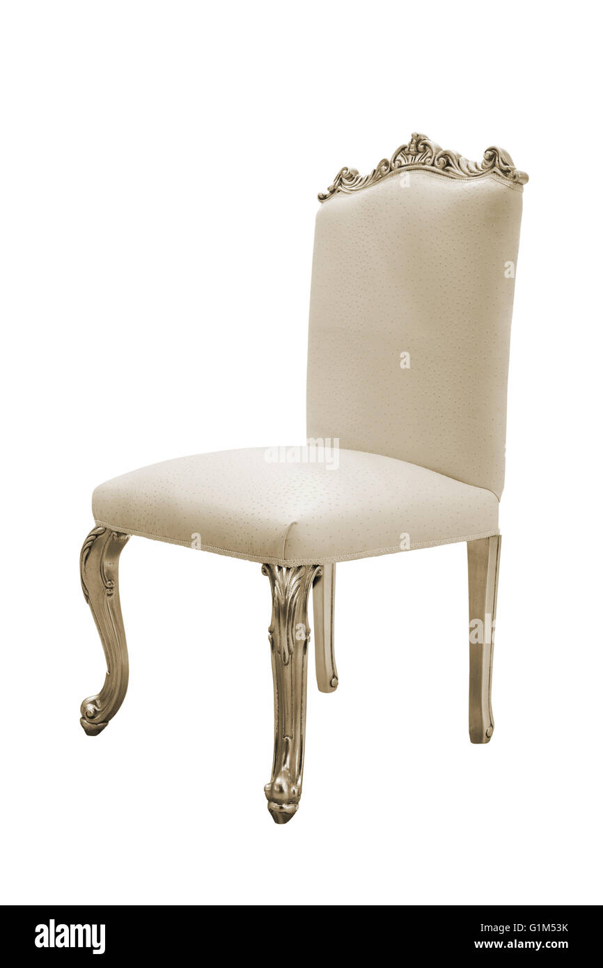 Beautiful and fashionable chair on a white background Stock Photo - Alamy