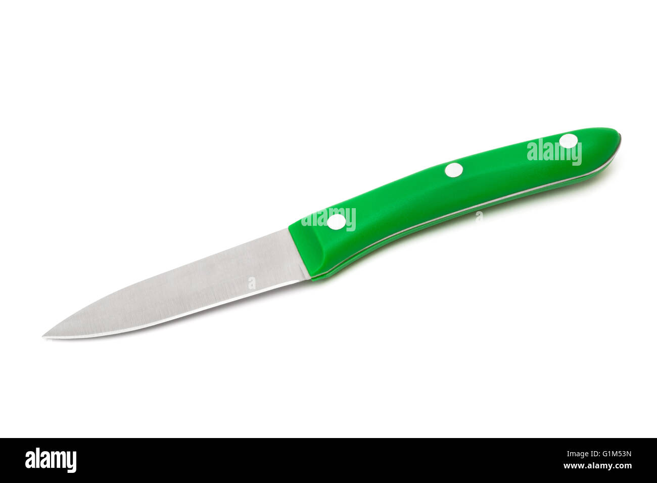 New kitchen knife on a white background Stock Photo - Alamy