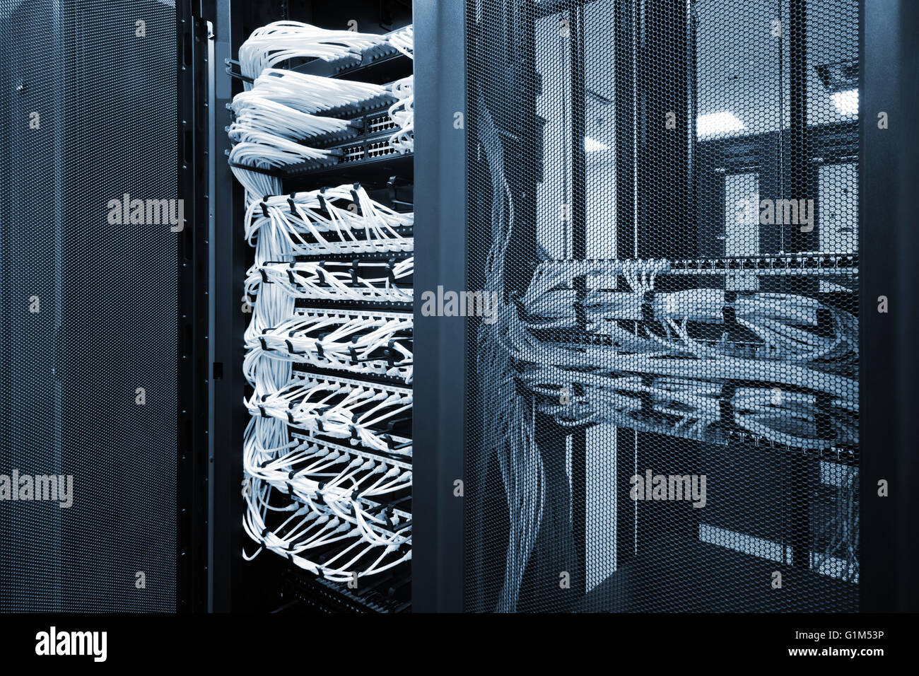 power modern network equipment to new office Stock Photo - Alamy