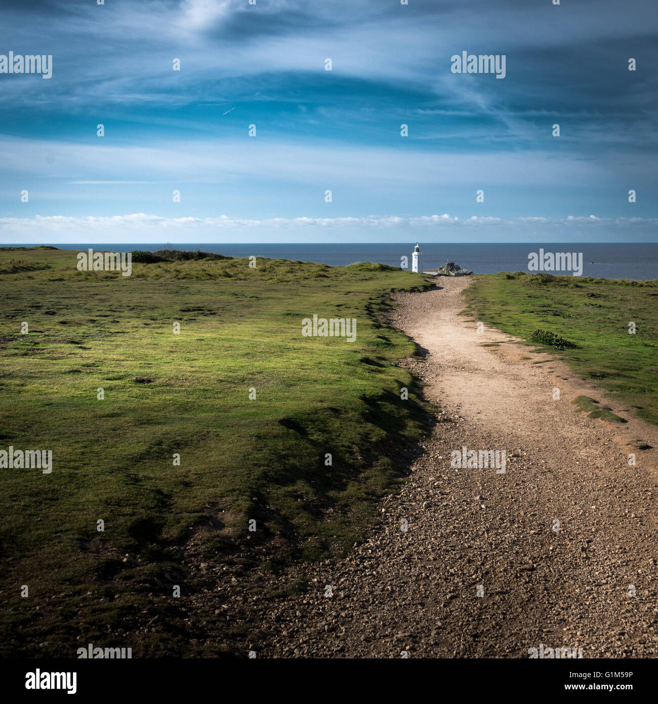 Godrevy Lighthouse . This shot is takenfromthe coastal path. The ...
