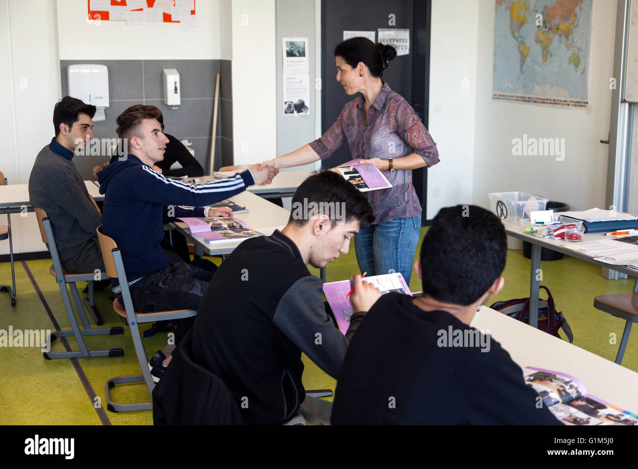 International class during language teaching Stock Photo - Alamy