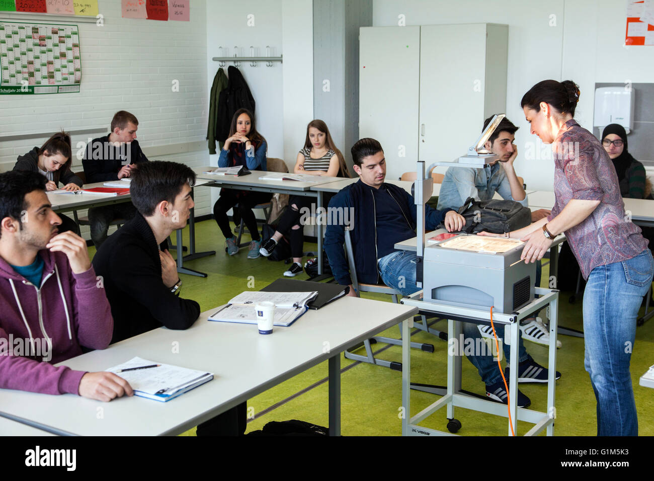 International class during language teaching Stock Photo - Alamy