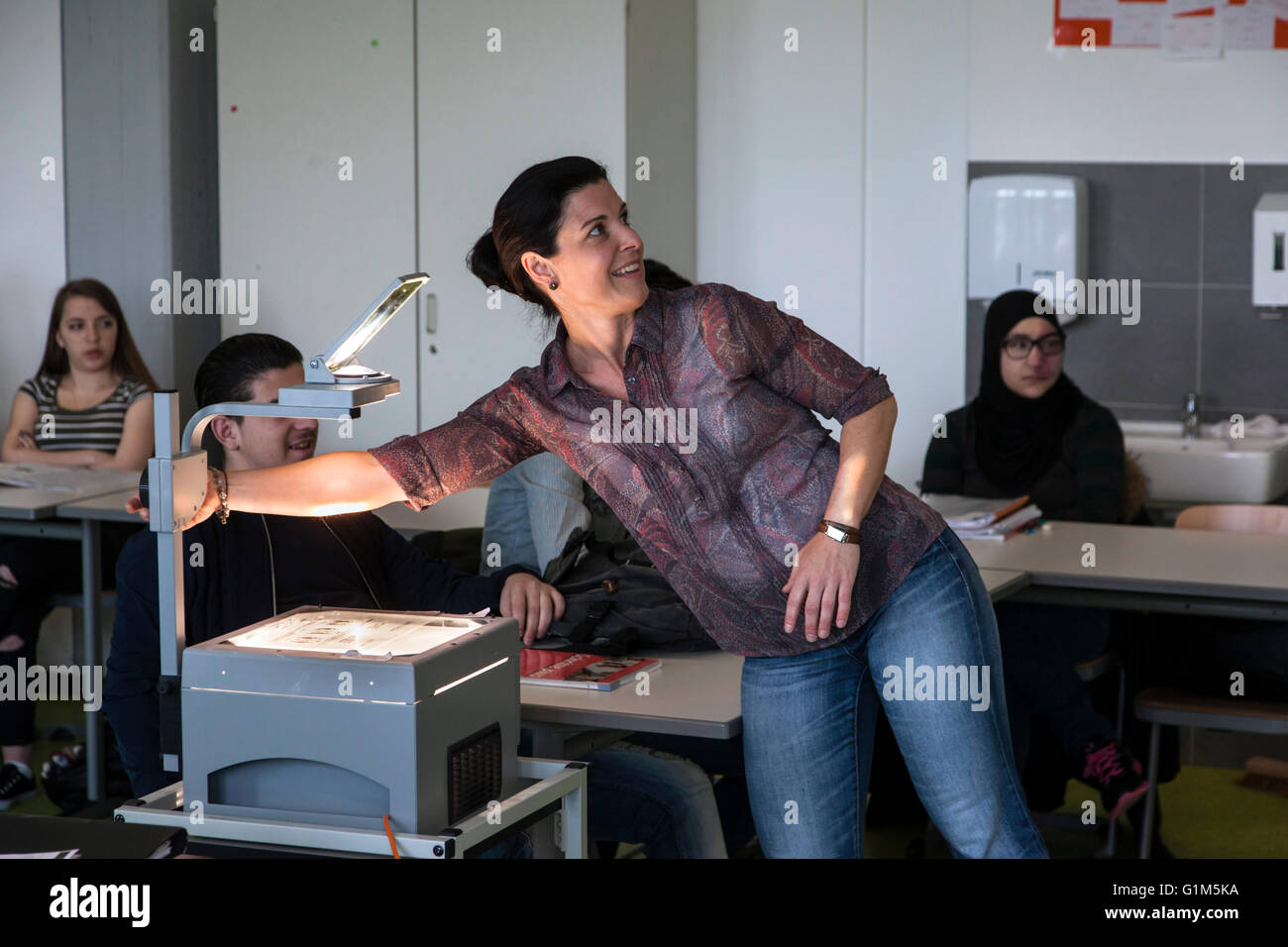 International class during language teaching Stock Photo - Alamy