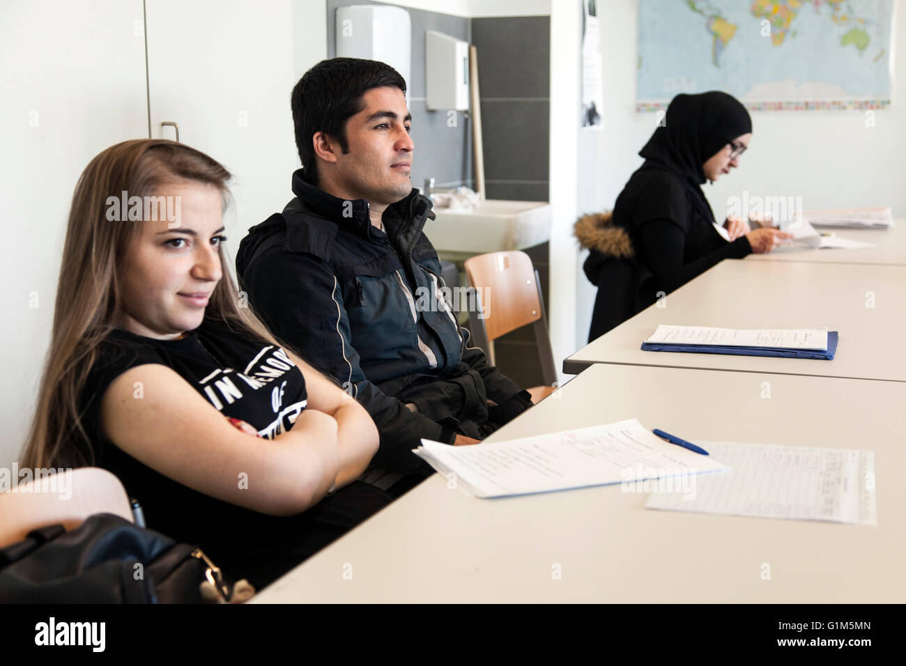 International class during language teaching Stock Photo - Alamy