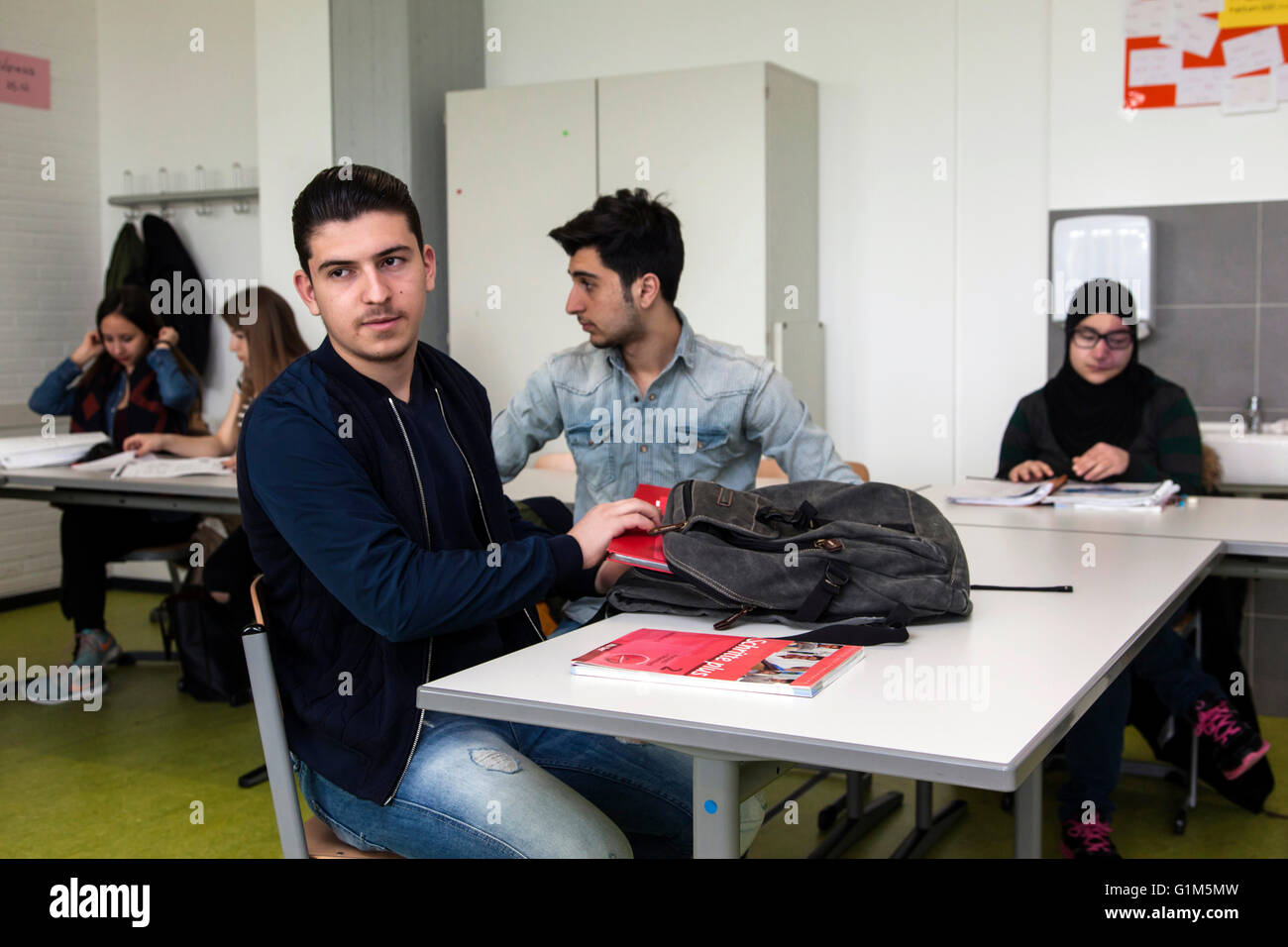 International class during language teaching Stock Photo - Alamy