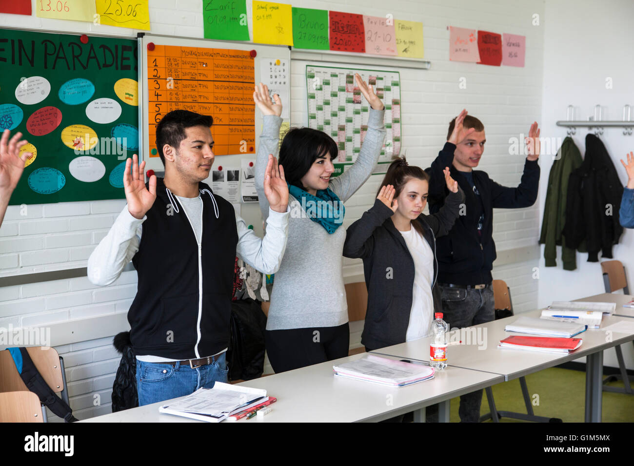 International class during language teaching Stock Photo - Alamy