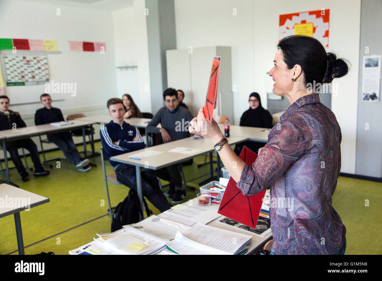 International class during language teaching Stock Photo - Alamy