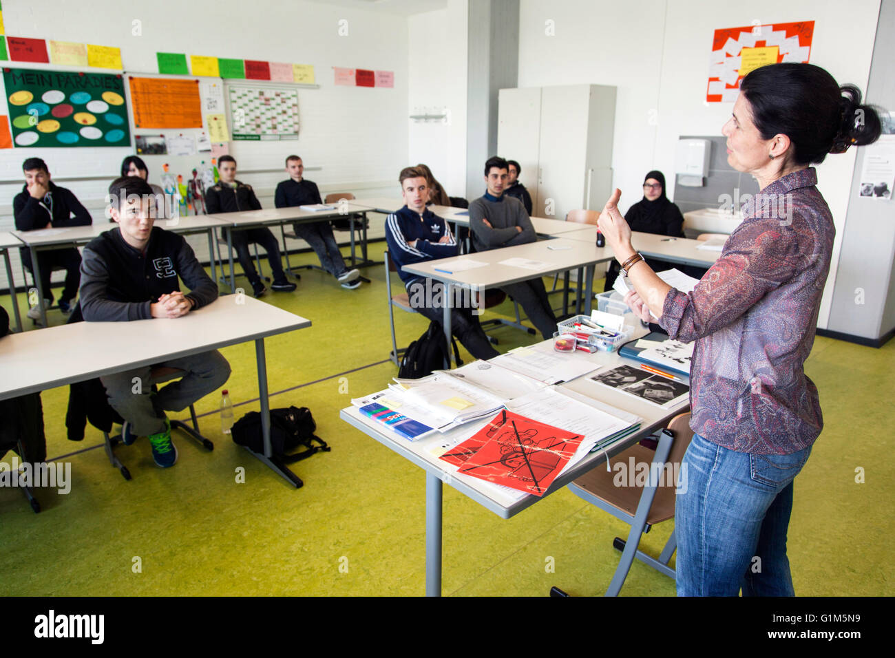 International class during language teaching Stock Photo - Alamy