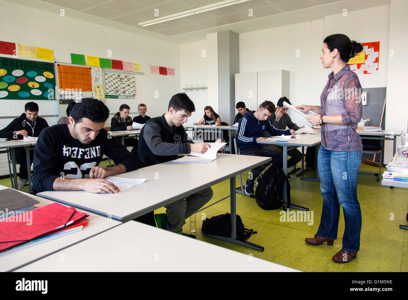 International class during language teaching Stock Photo - Alamy